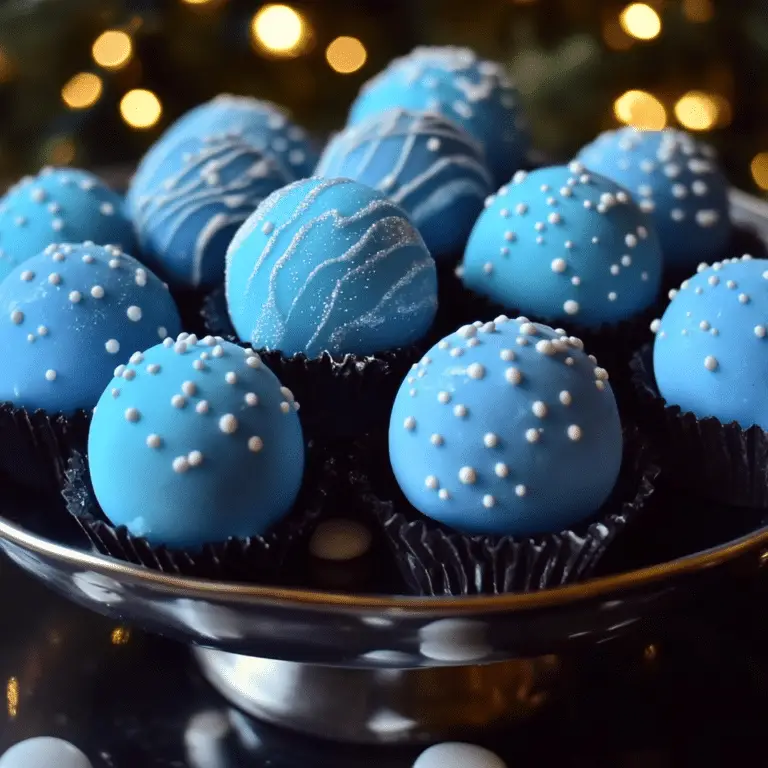 Blue Christmas Truffles - Recipe Yumm
