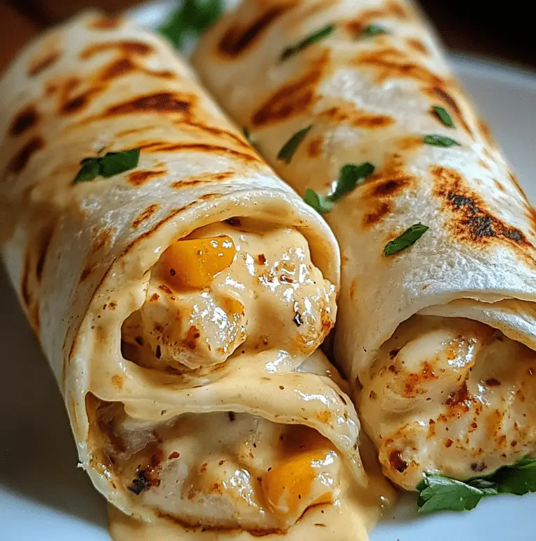 Cheesy Garlic Chicken Wraps - Recipe Yumm