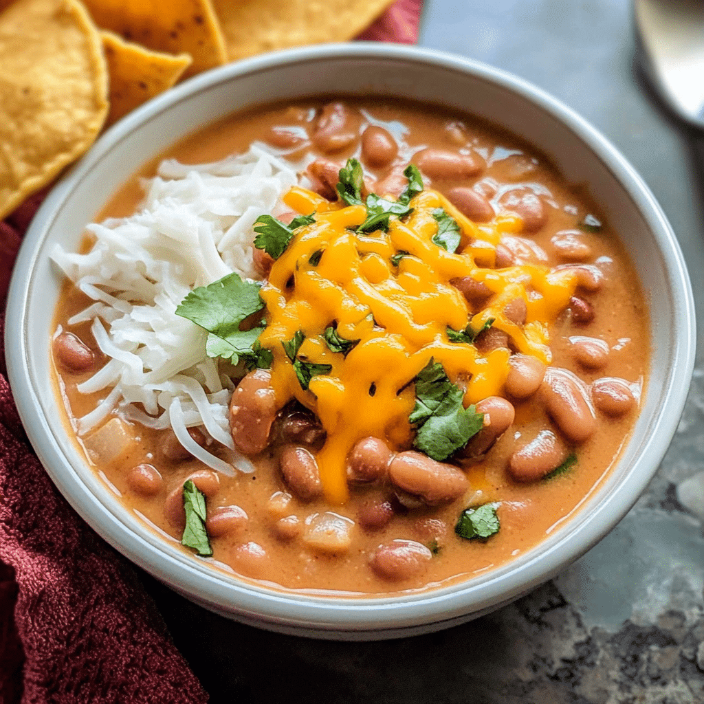 Cheesy Pinto Beans - Recipe Yumm