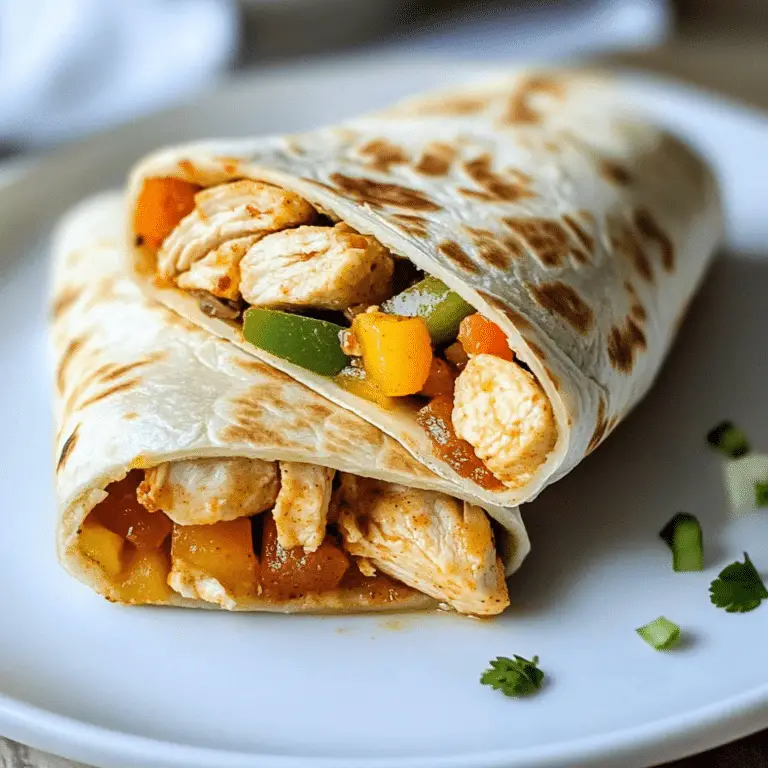 Chicken Fajita Wraps - Recipe Yumm
