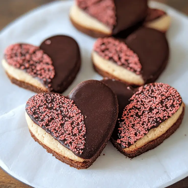 Chocolate Shortbread Heart Cookies - Recipe Yumm