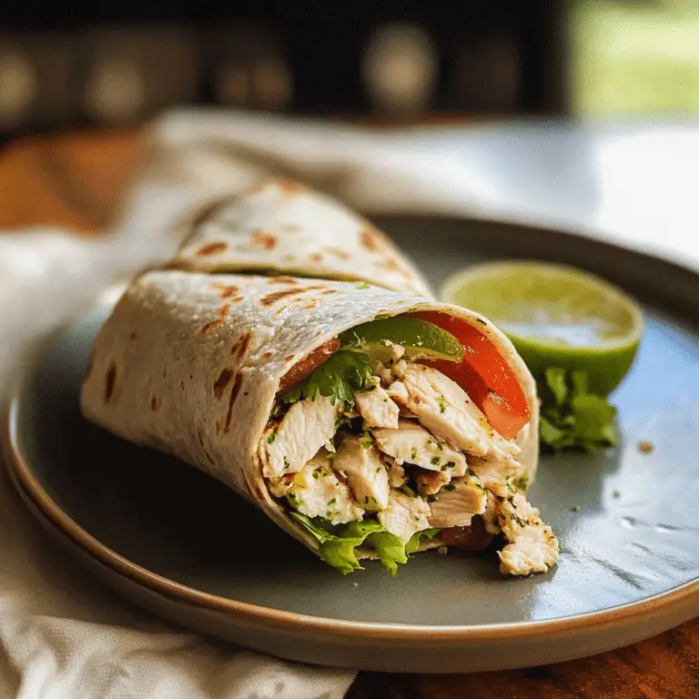 Cilantro Lime Chicken Wraps - Recipe Yumm