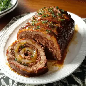 Festive Meat Loaf Pinwheel - Recipe Yumm