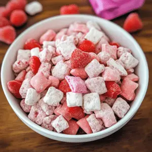 Strawberries and Cream Puppy Chow - Recipe Yumm