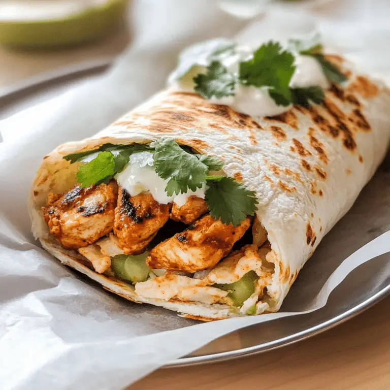 Tandoori Chicken Wraps - Recipe Yumm