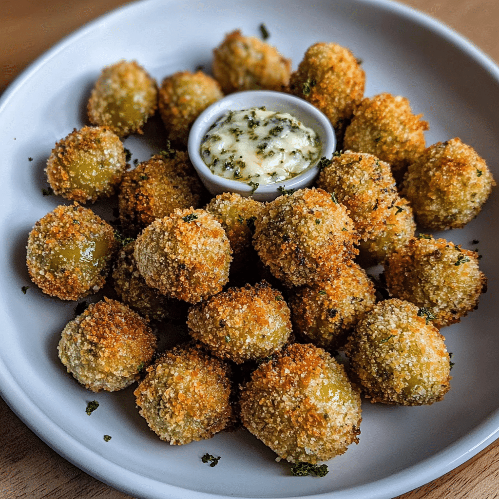 Air Fried Blue Cheese Stuffed Olives - Recipe Yumm