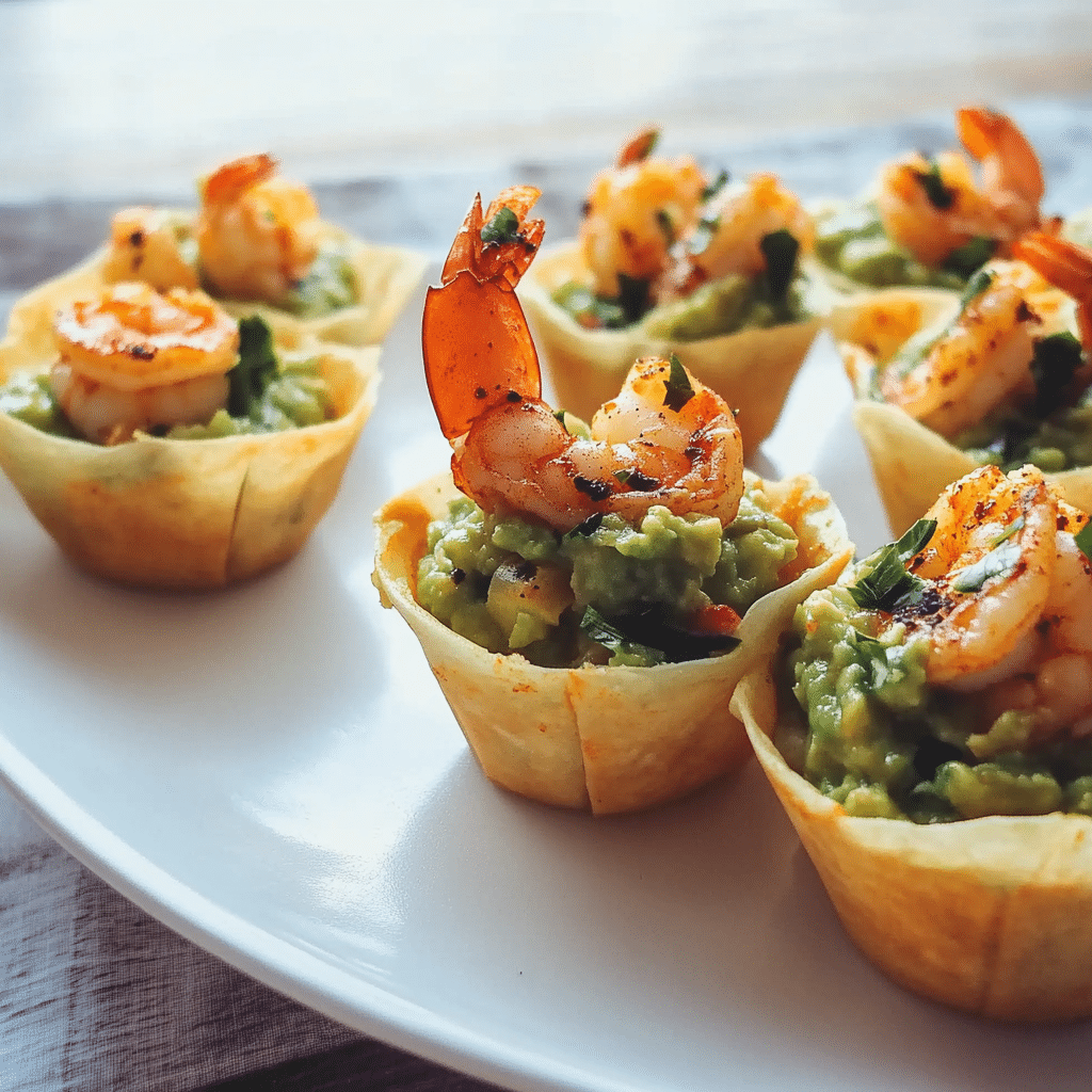 Cajun Guacamole Shrimp Cups - Recipe Yumm