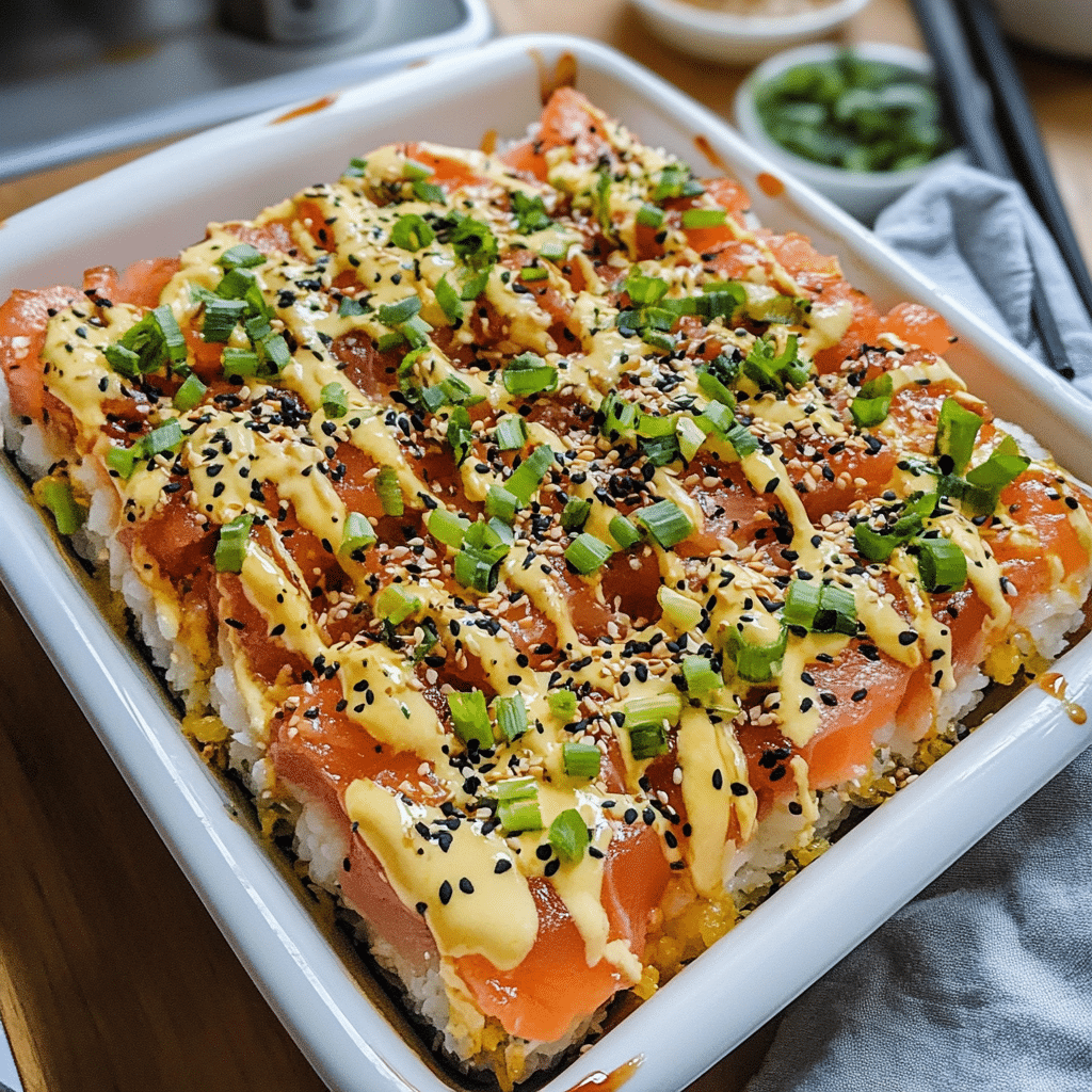 Easy Sushi Bake - Recipe Yumm
