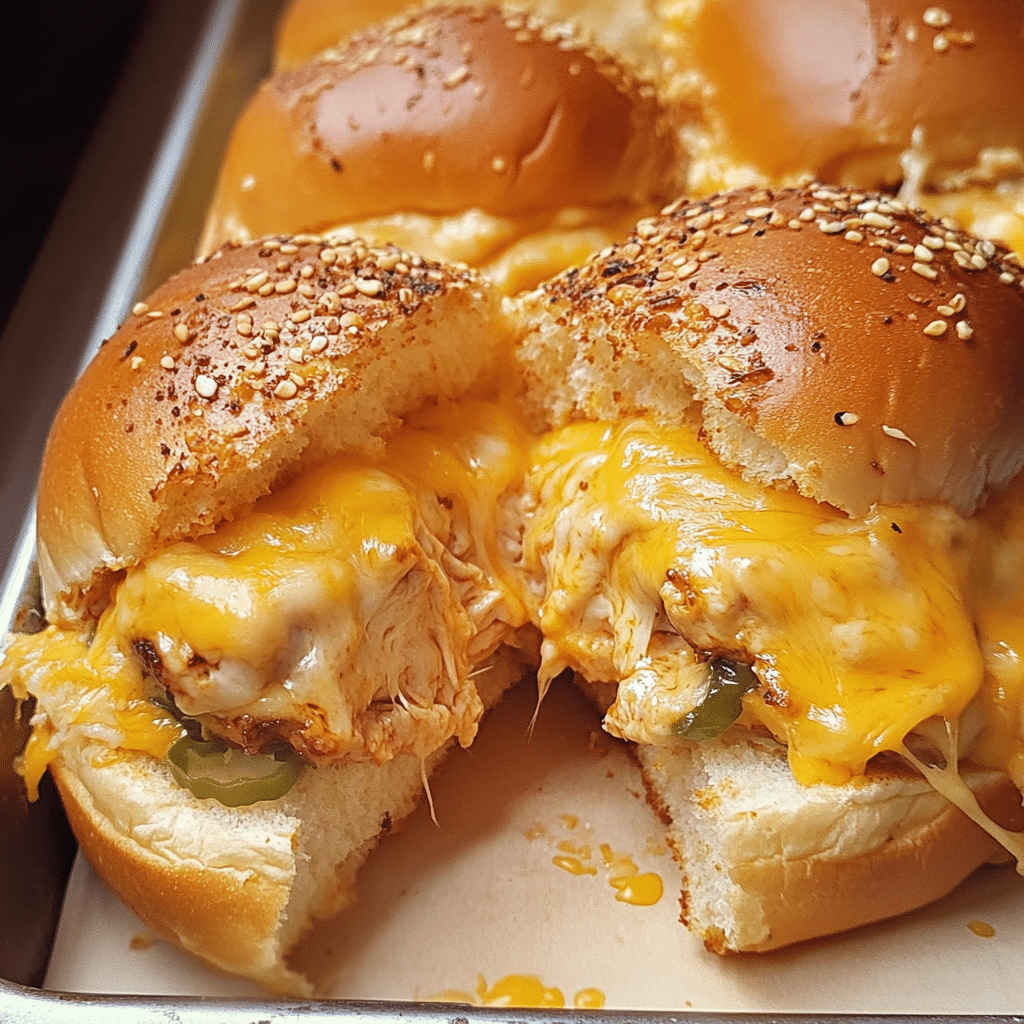 Extra-Cheesy Chicken Sliders - Recipe Yumm