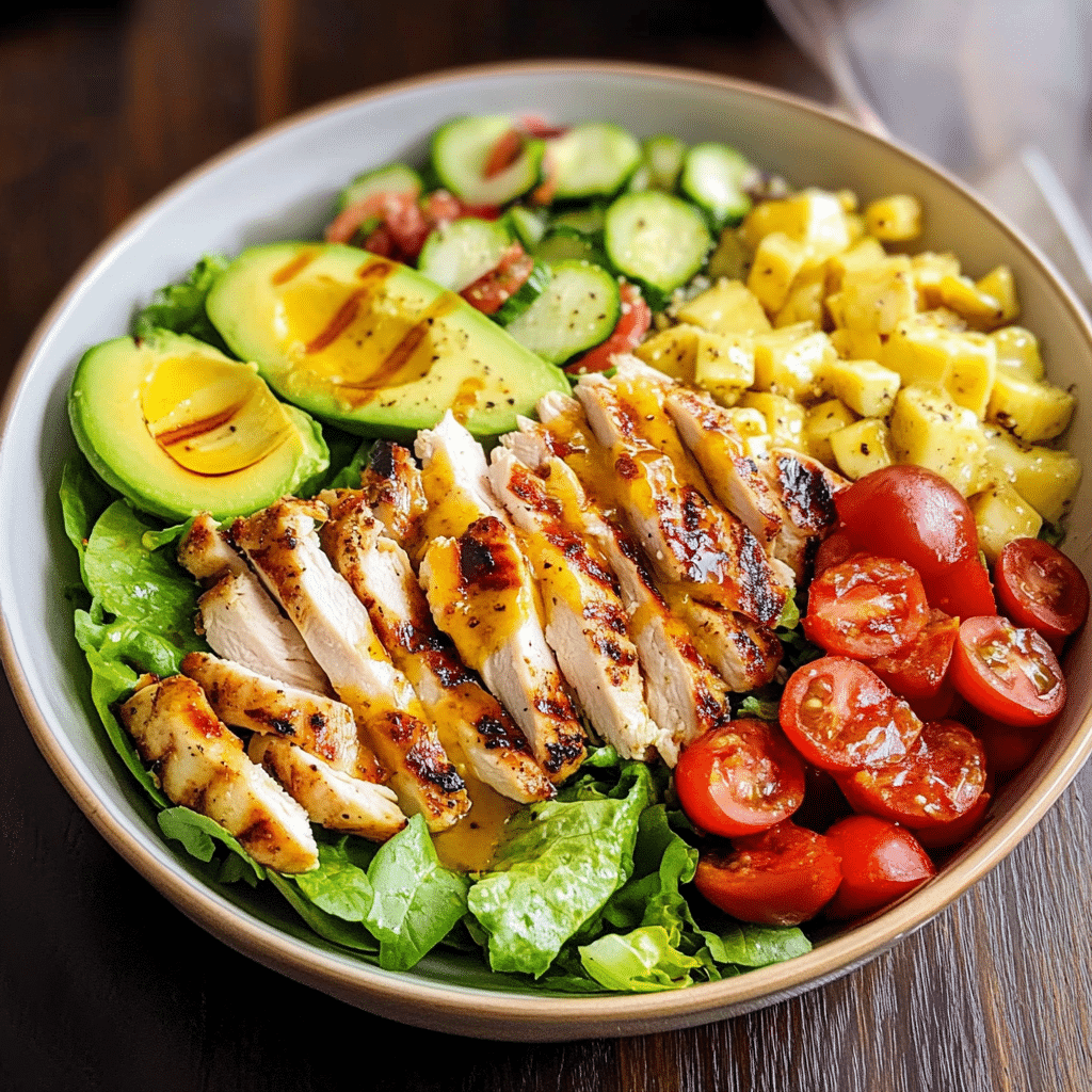 Grilled Chicken Cobb Salad with Honey Dijon - Recipe Yumm