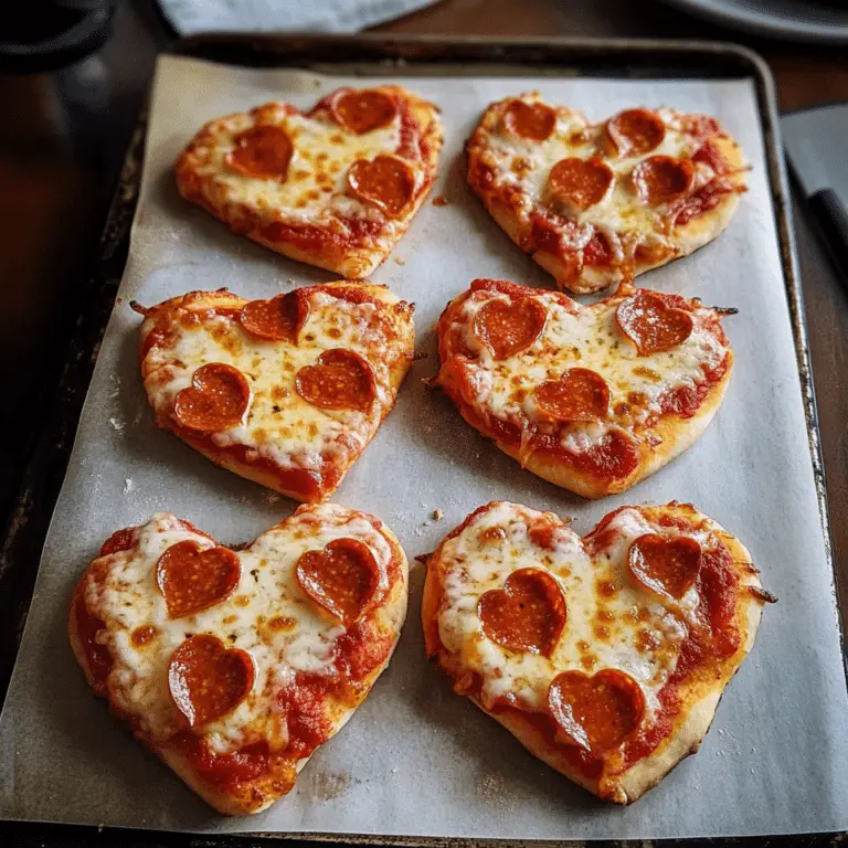 Heart Shaped Pizzas - Recipe Yumm