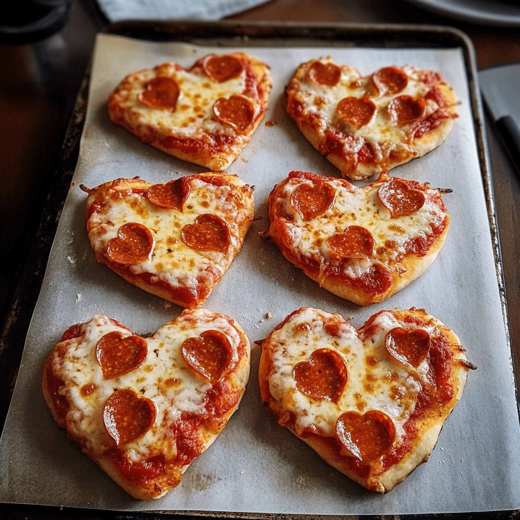 Heart Shaped Pizzas - Recipe Yumm