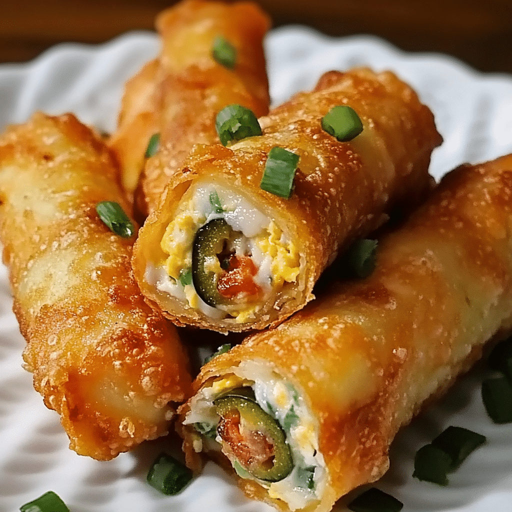 Mini Jalapeno Popper Egg Rolls - Recipe Yumm