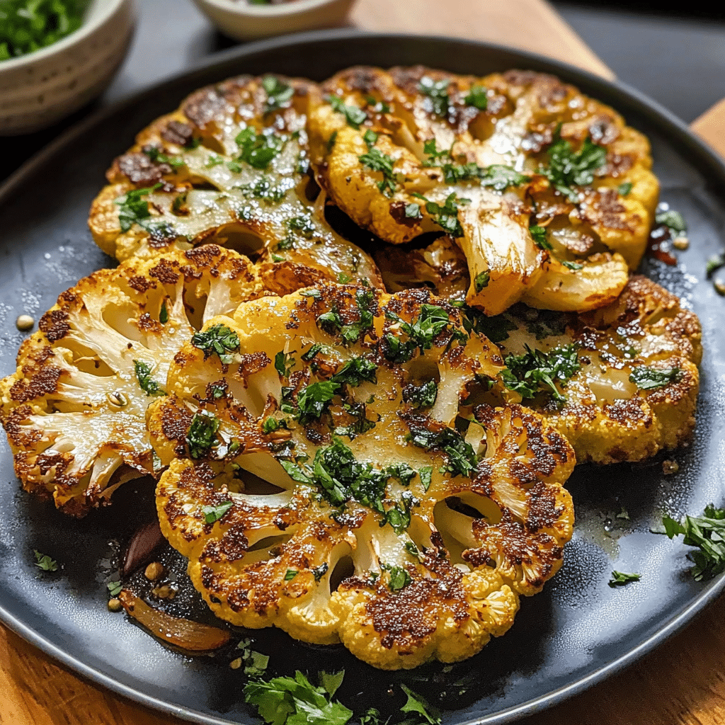 Roasted Cauliflower Steaks - Recipe Yumm