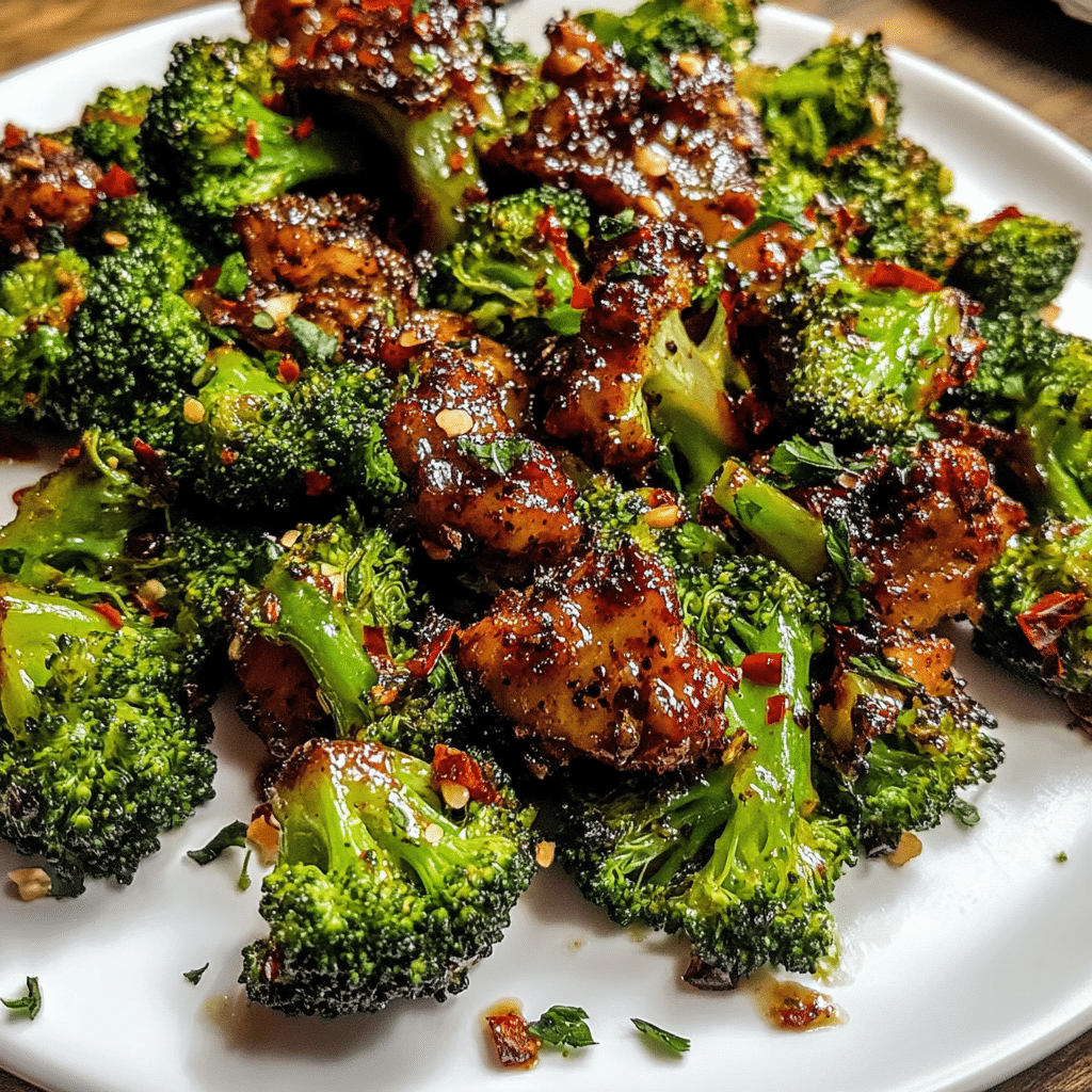 Smashed Chilli Garlic Broccoli - Recipe Yumm