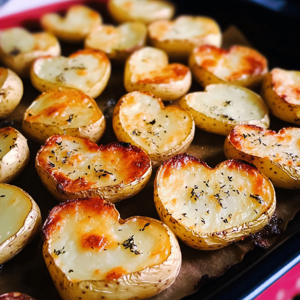 Valentine’s Day Roasted Potato Hearts - Recipe Yumm