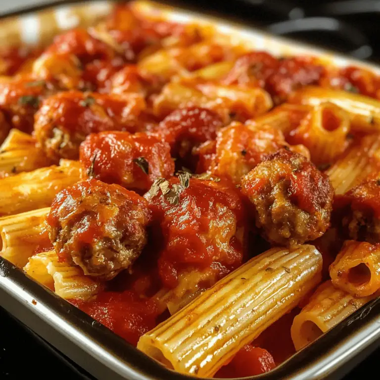 Baked Rigatoni and Meatballs - Recipe Yumm