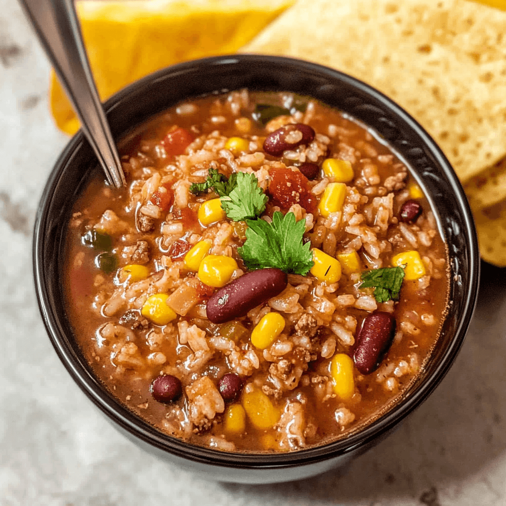 Crockpot Taco Rice Soup Recipe - Recipe Yumm
