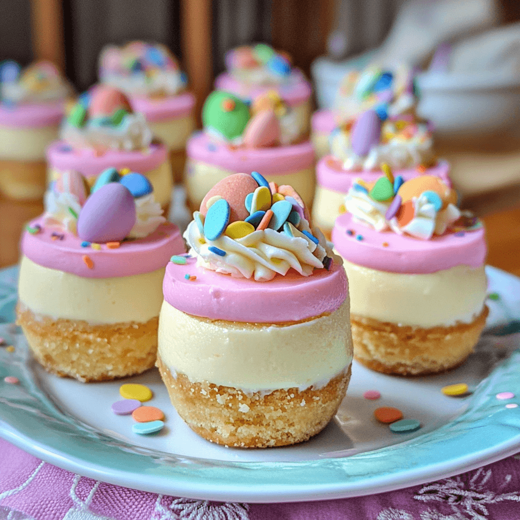 Easter No-Bake Mini Cheesecakes - Recipe Yumm
