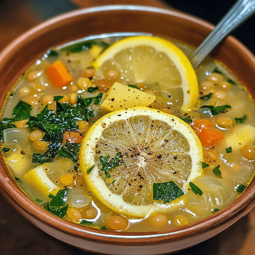Easy Lemon Lentil Soup - Recipe Yumm
