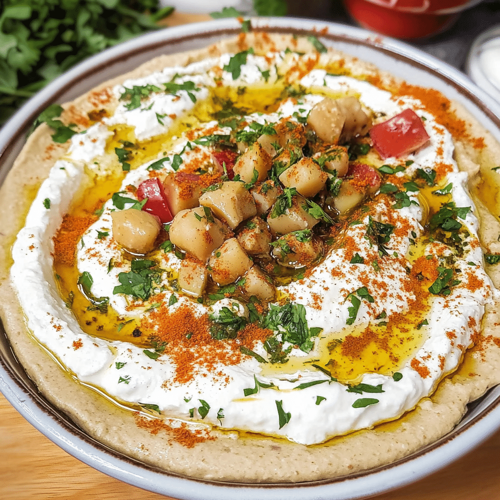 Fatteh (Pita, Hummus, and Yogurt) - Recipe Yumm