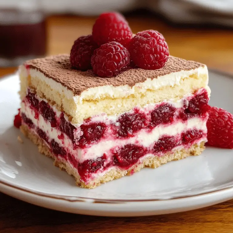 Fresh Raspberry Tiramisu - Recipe Yumm