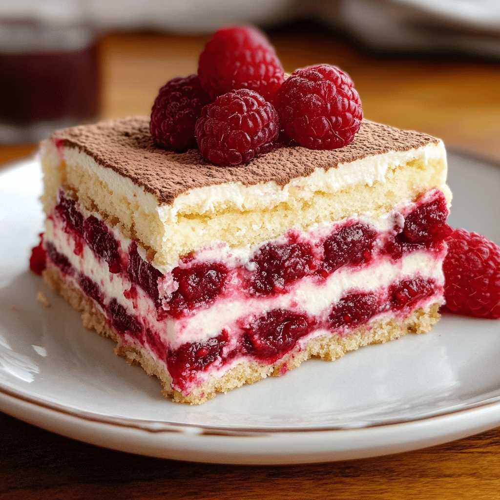Fresh Raspberry Tiramisu - Recipe Yumm