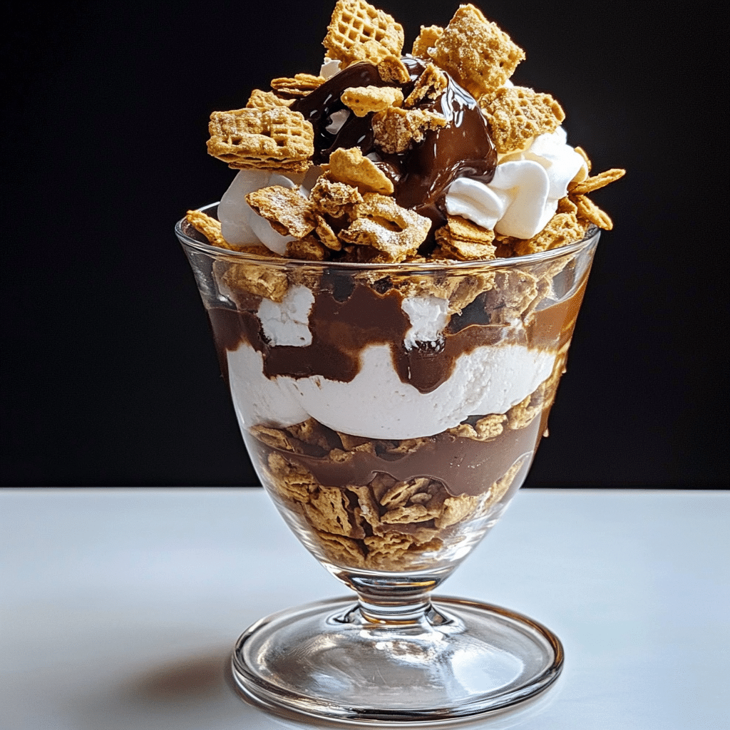 Hot Fudge Golden Grahams Parfait - Recipe Yumm