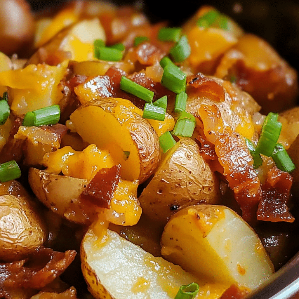 Loaded Slow-Cooker Potatoes - Recipe Yumm