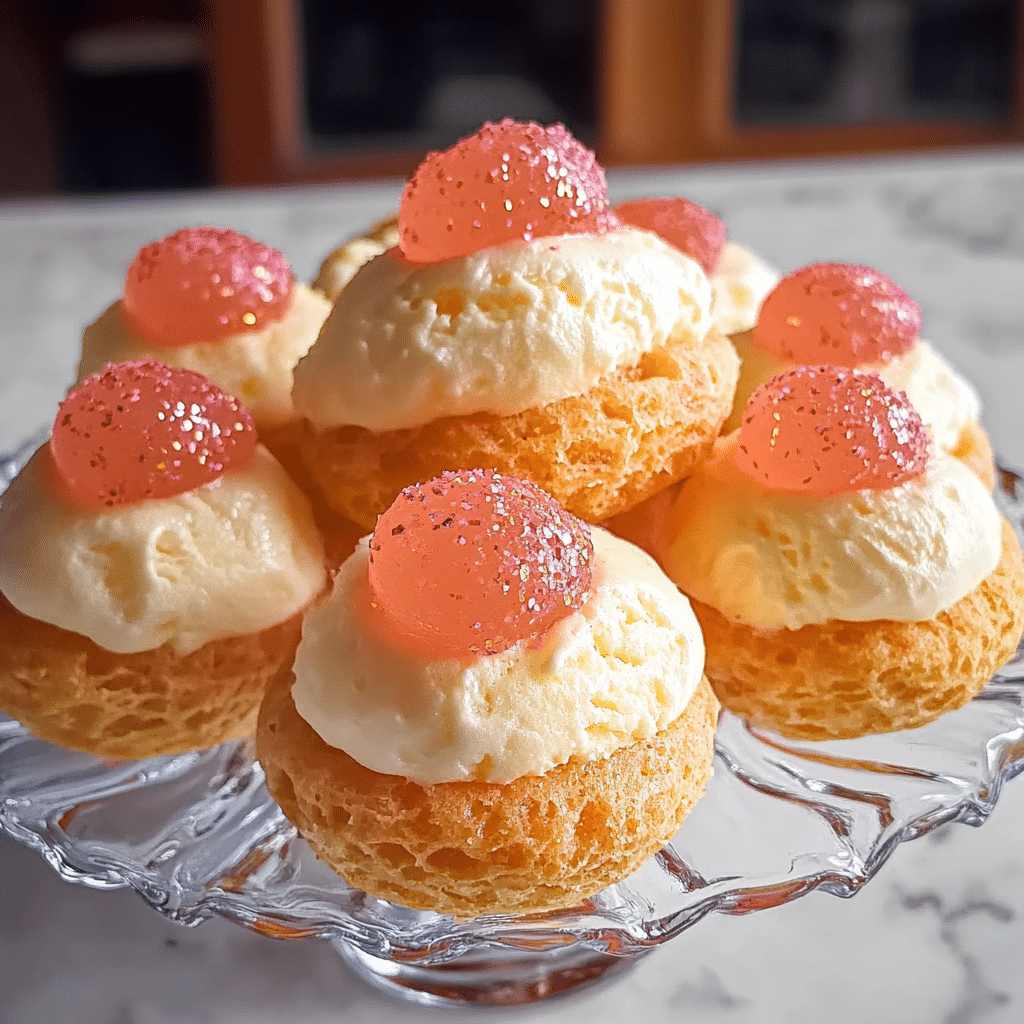 Lychee Jelly Cream Puffs - Recipe Yumm