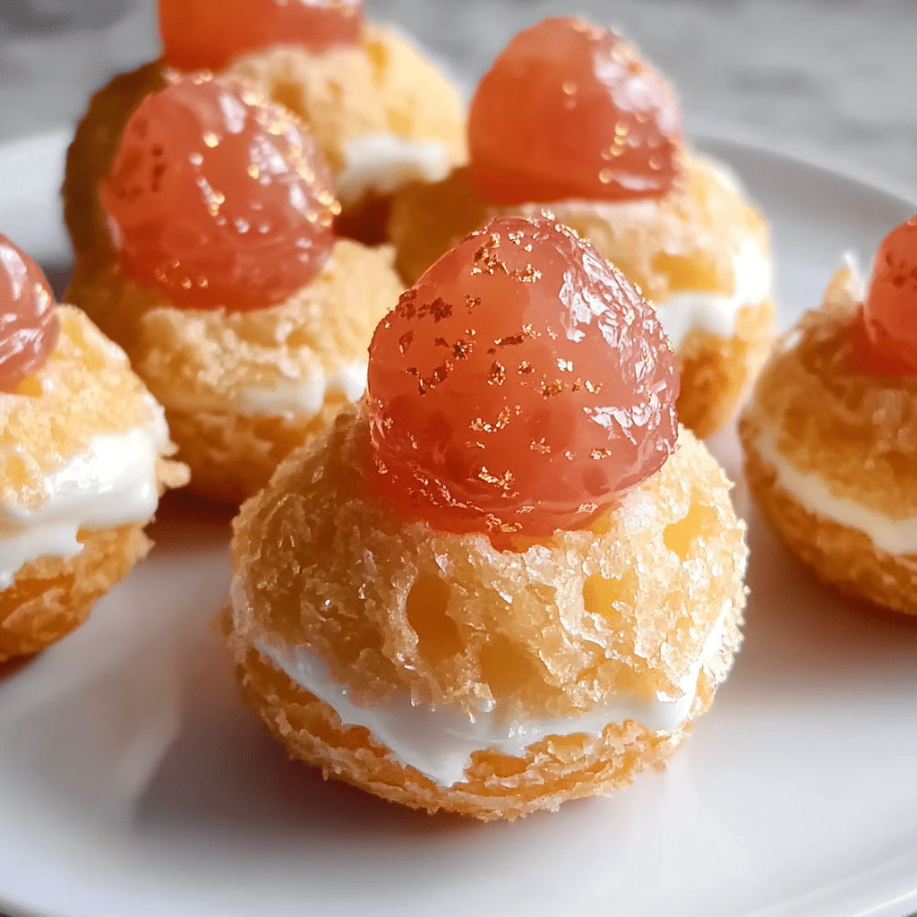 Lychee Jelly Cream Puffs - Recipe Yumm