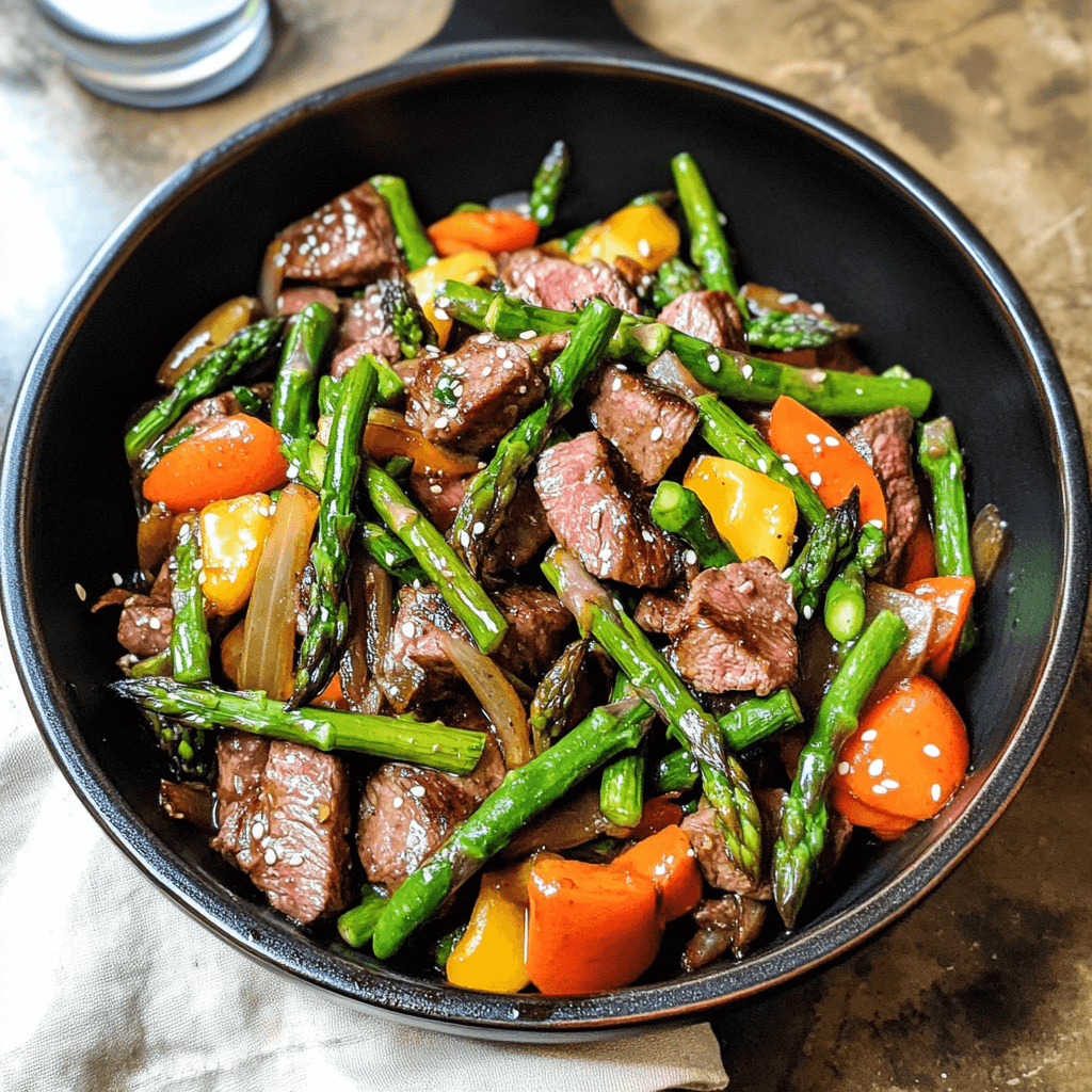 Steak & Asparagus Stir Fry - Recipe Yumm