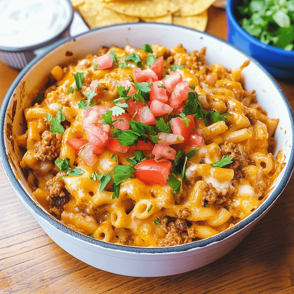 The BEST One Pot Taco Macaroni and Cheese - Recipe Yumm