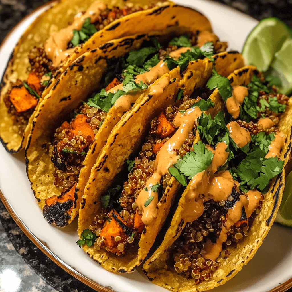 Chipotle Sweet Potato Quinoa Tacos - Recipe Yumm
